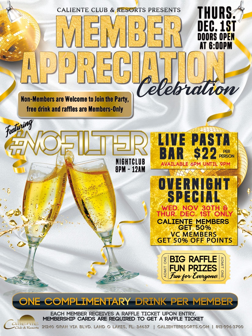 Member Appreciation Party – Caliente Resorts